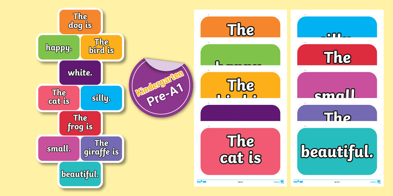 ESL Adjectives Hopscotch: Colourful Display Posters - Twinkl