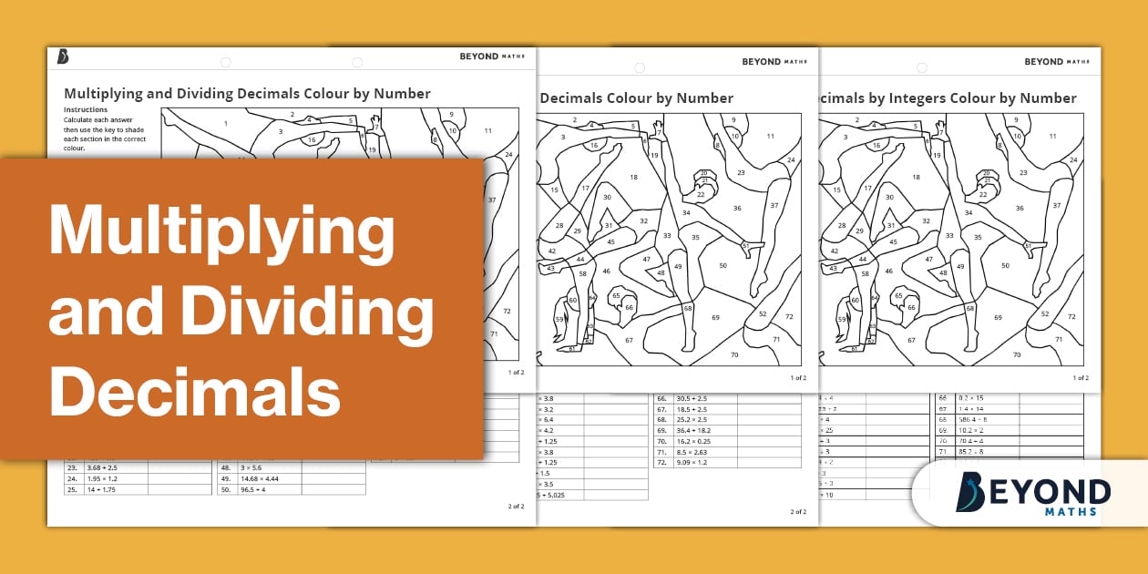 Multiplying and Dividing Decimals Color by Number