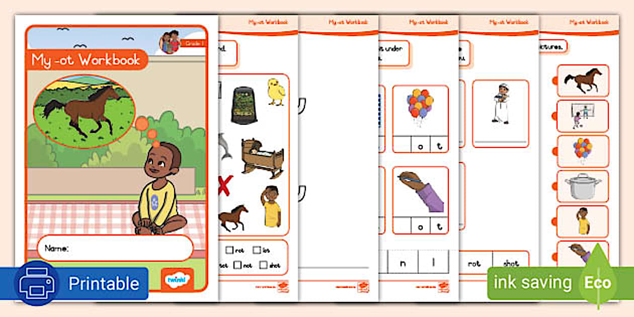 Grade 1 Phonics: -ot Workbook (teacher made) - Twinkl