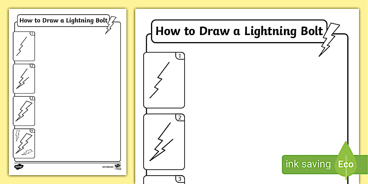 How to Draw a Lightning Bolt | Twinkl | Weather | Art | KS1