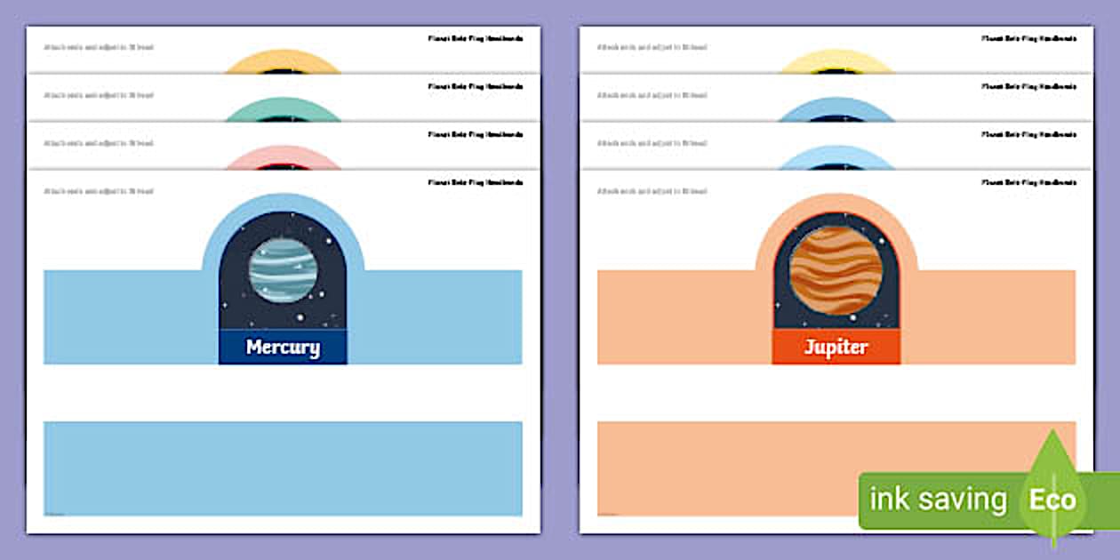 Planet Role-Play Headbands - Space (teacher made) - Twinkl