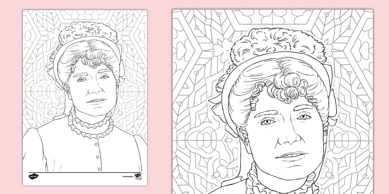 Hoja de colorear: Rosalía de Castro (teacher made) - Twinkl