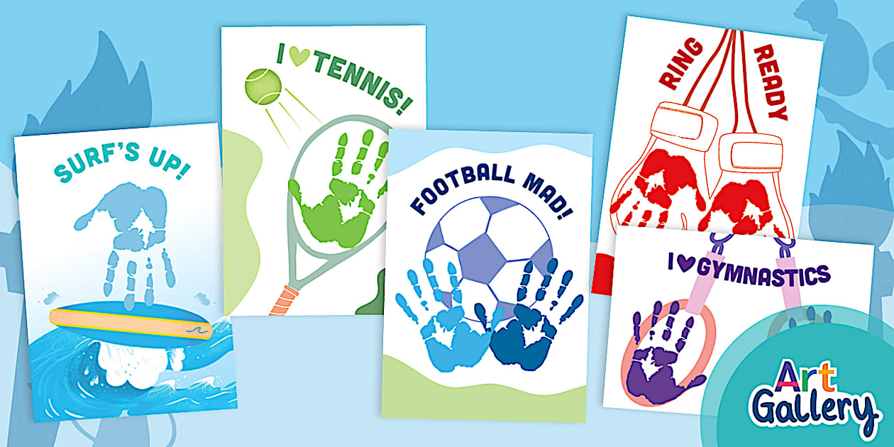Summer Sport Handprint Posters | Twinkl Art Gallery - Twinkl