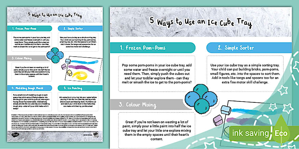 5 Ways to Use an Ice Cube Tray (teacher made) - Twinkl
