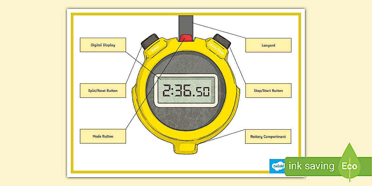 Digital Stopwatch and Labels Display (Teacher-Made) - Twinkl