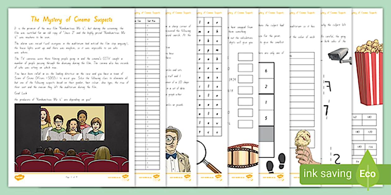 The Cinema Suspects Maths Mystery