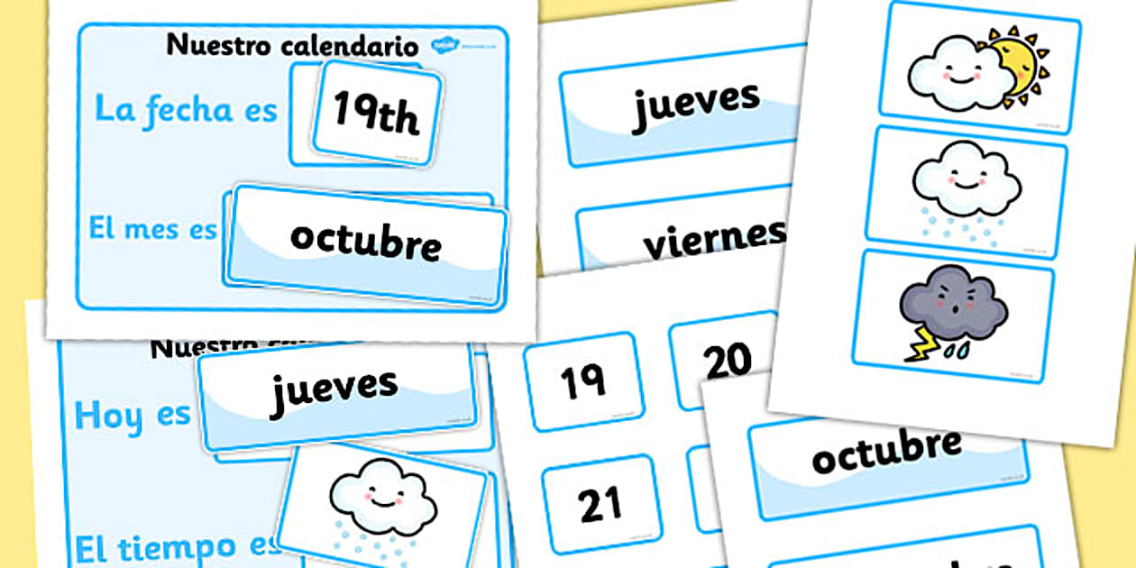 Our Daily Calendar Spanish Version (Teacher-Made) - Twinkl