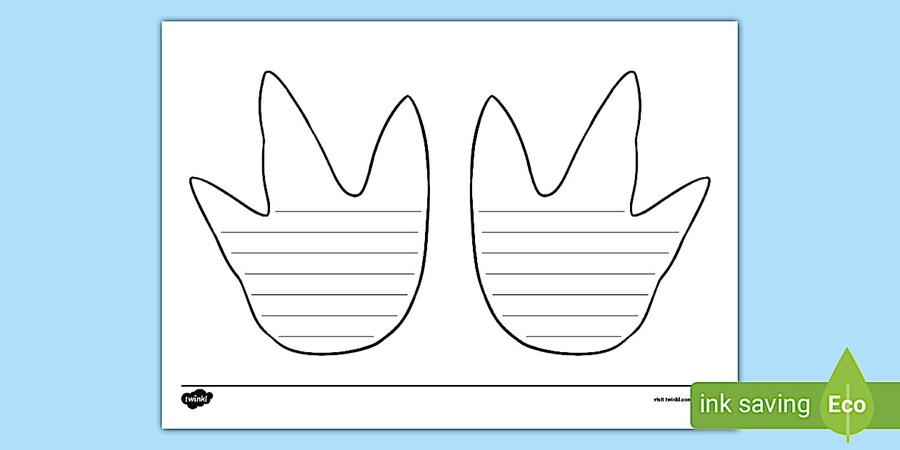 Penguin Feet Writing Template (professor feito) - Twinkl