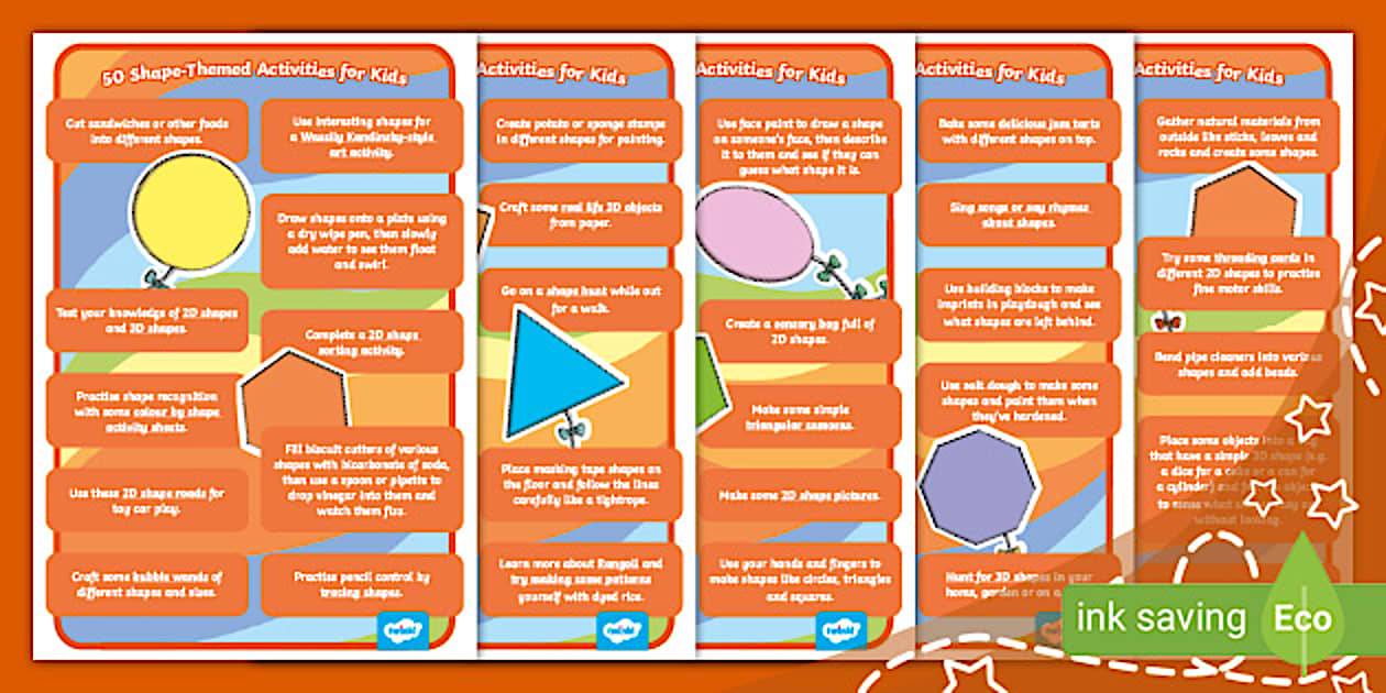 50 Shapes-Themed Activities for Kids (Ages 2 - 5) - Twinkl