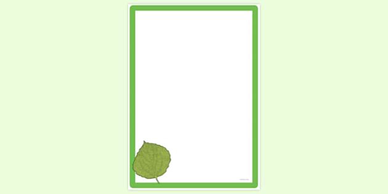 Leaf Veins Page Border | Page Borders | Twinkl - Twinkl