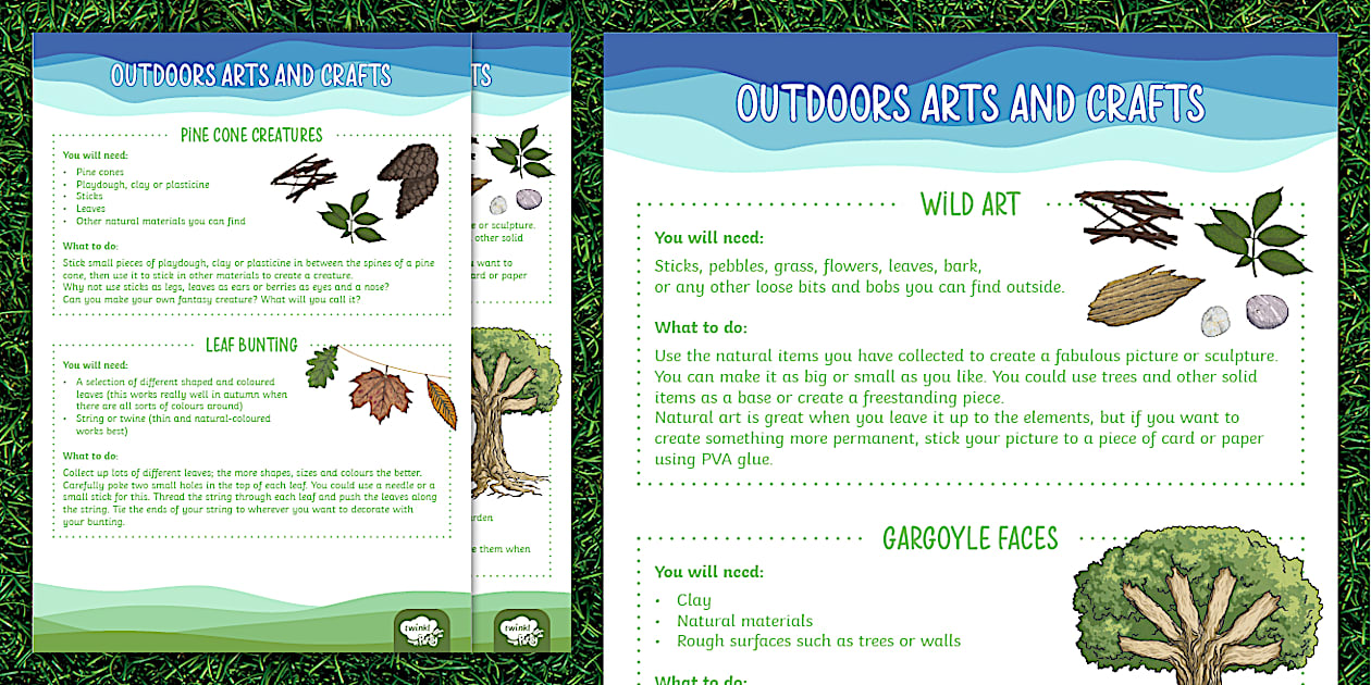 Outdoor Arts and Crafts - Outdoor Activities | Twinkl Party