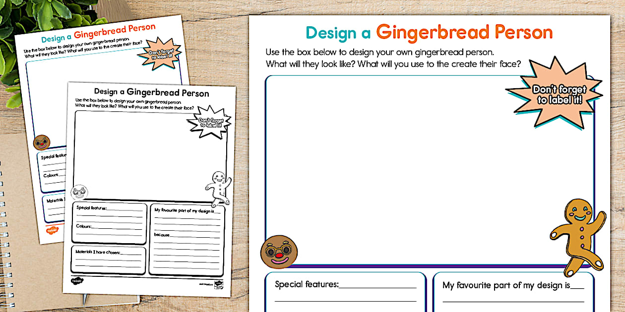 Design a Gingerbread Person Worksheet