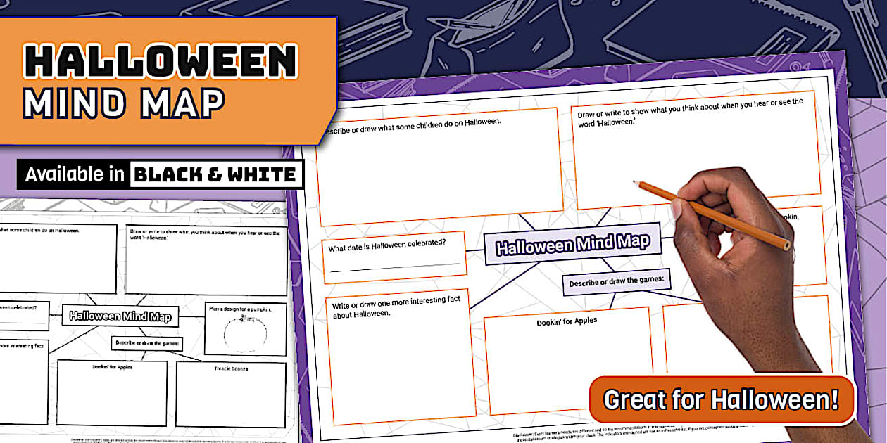 Halloween in Scotland Mind Map Activity