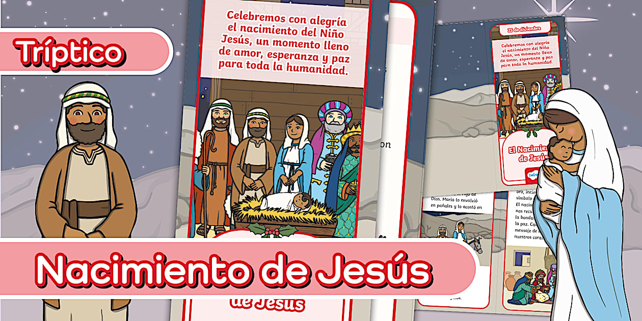 Tríptico del nacimiento de Jesús | Twinkl