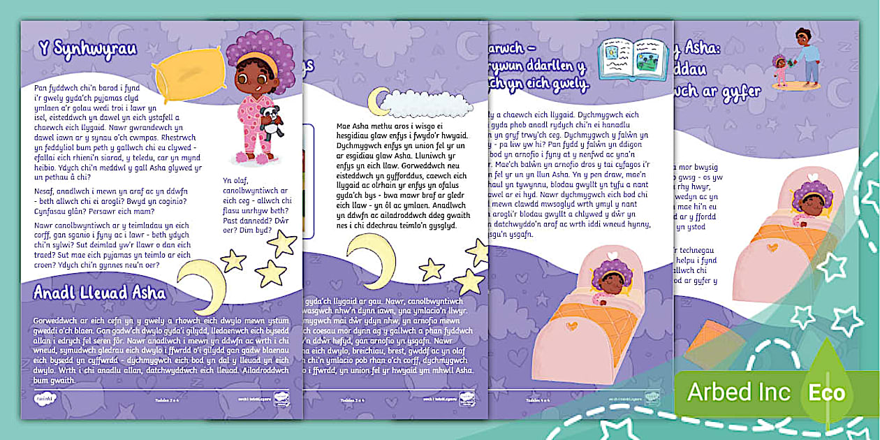 Amser Gwely Asha: Gweithgareddau Meddwlgarwch ar gyfer Cwsg