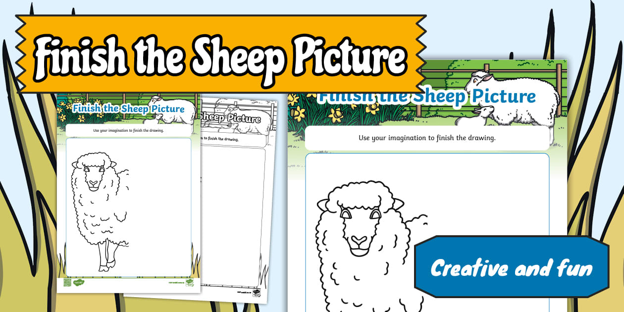 Foundation Phase Life Skills - Finish the Sheep Picture - Worksheet (CAPS