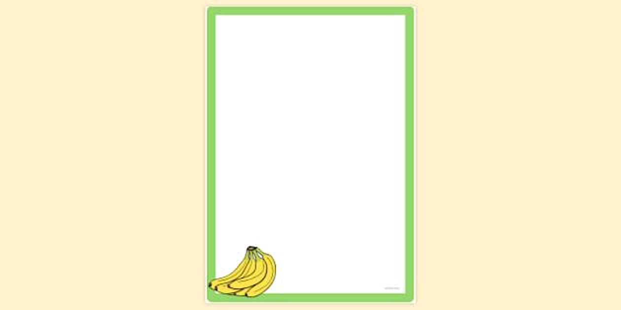 Banana Page Border | Page Borders | Twinkl (Teacher-Made)