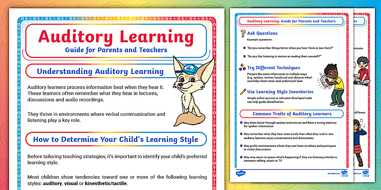 Understanding Auditory Learning Guide for Parents & Teachers