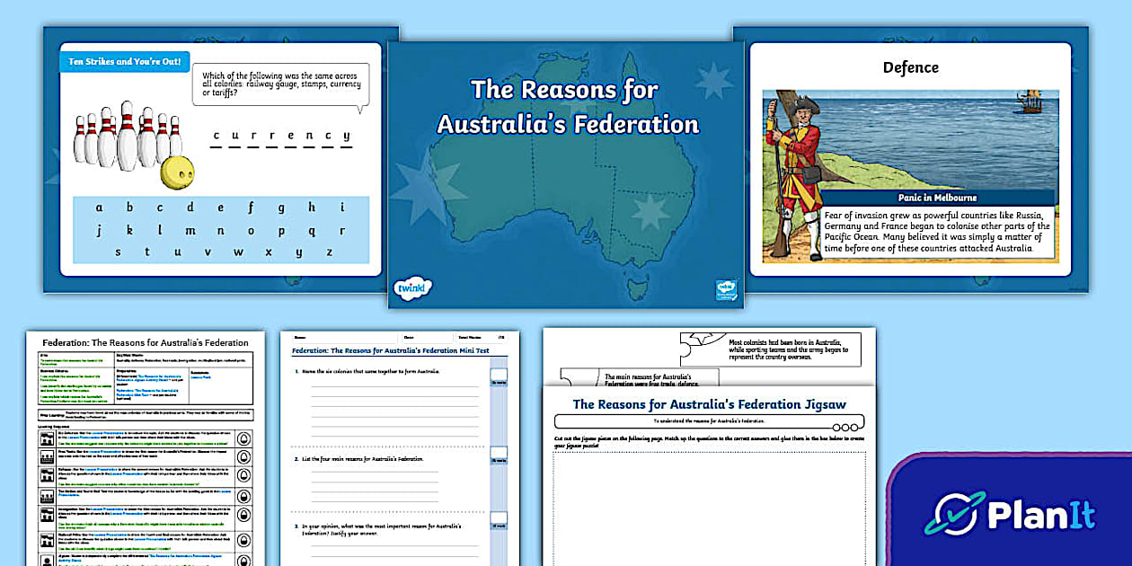 Year 6 The Reasons for Federation Lesson Pack (teacher made)