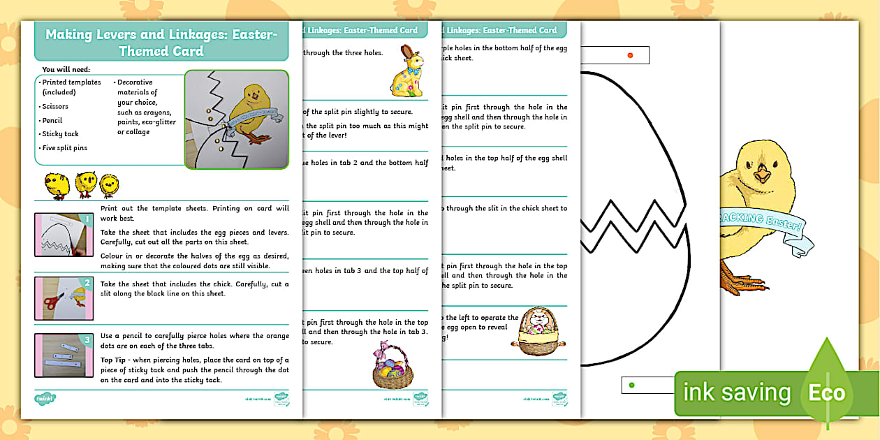Making Levers and Linkages: Easter-Themed Card - Twinkl - DT