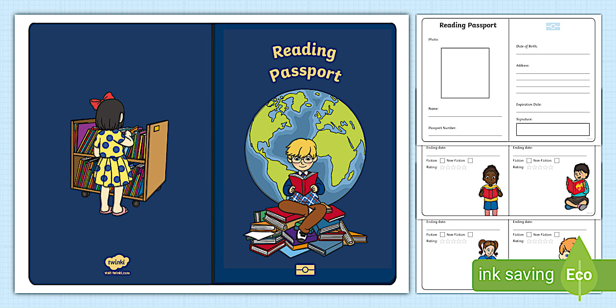 Reading Passport Template (teacher made) - Twinkl