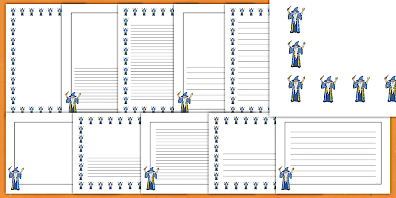 Halloween Wizard Page Border Pack