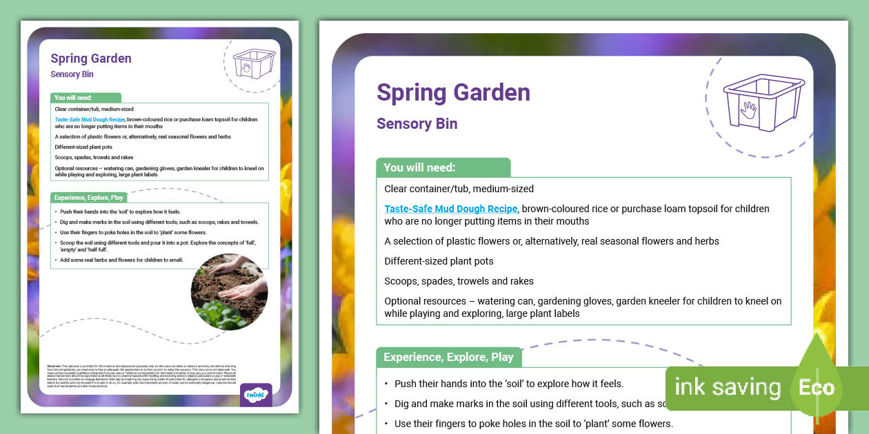 Spring Garden Sensory Bin | Sensory | Twinkl - Twinkl