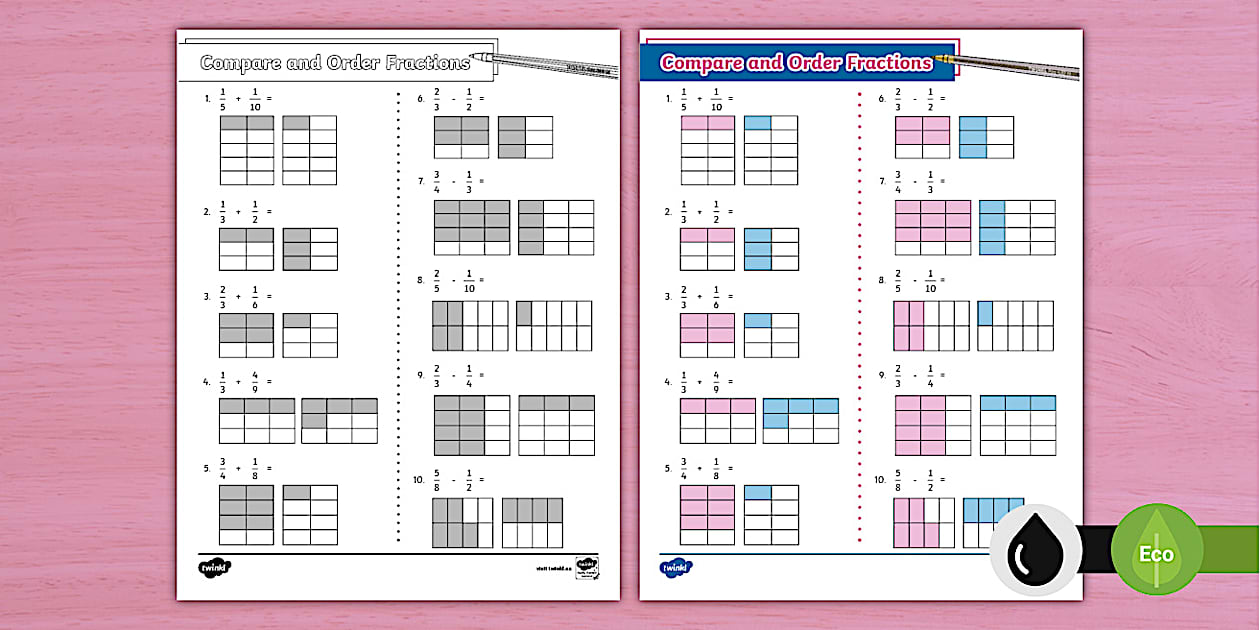 Add and Subtract Fractions with Unlike Denominators - Twinkl