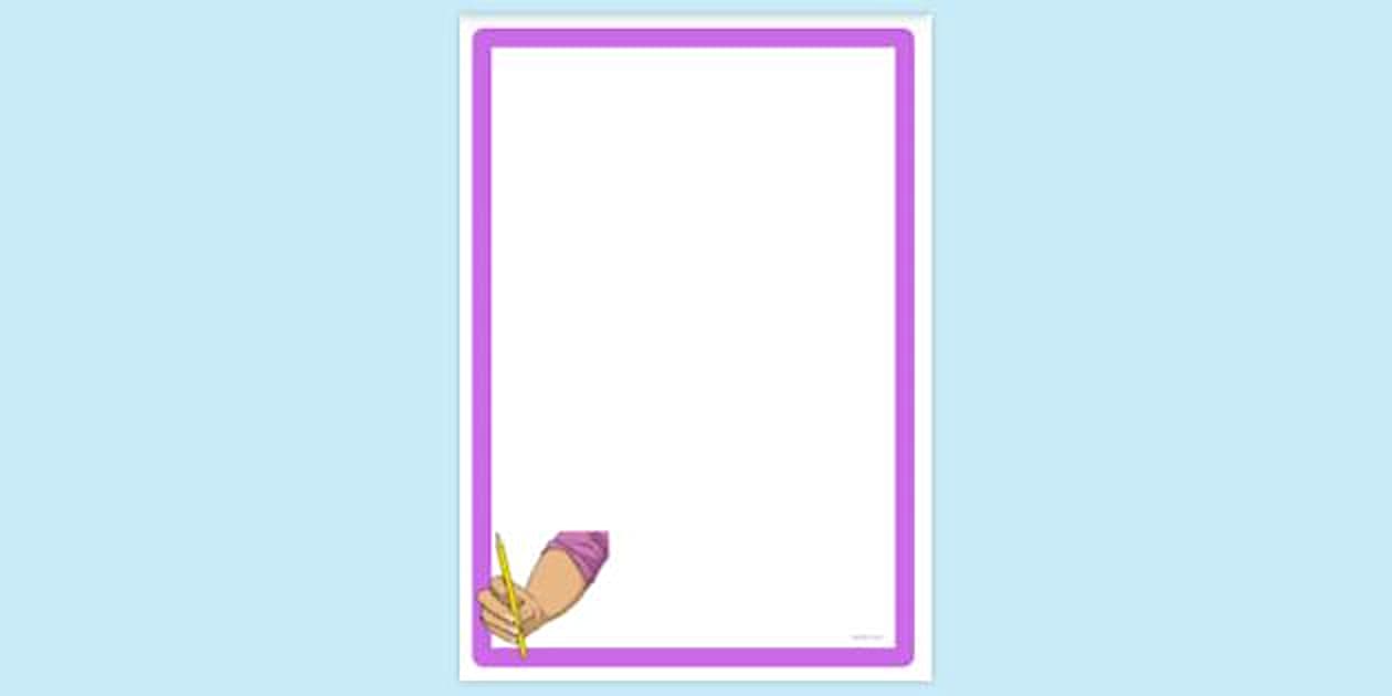 Simple Blank Pencil Flip Page Border | Page Borders | Twinkl