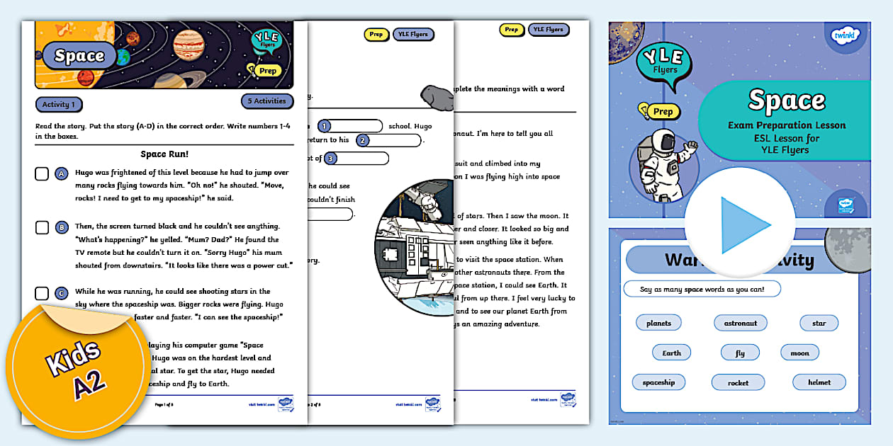 YLE Flyers Exam Prep - Space! (teacher made) - Twinkl