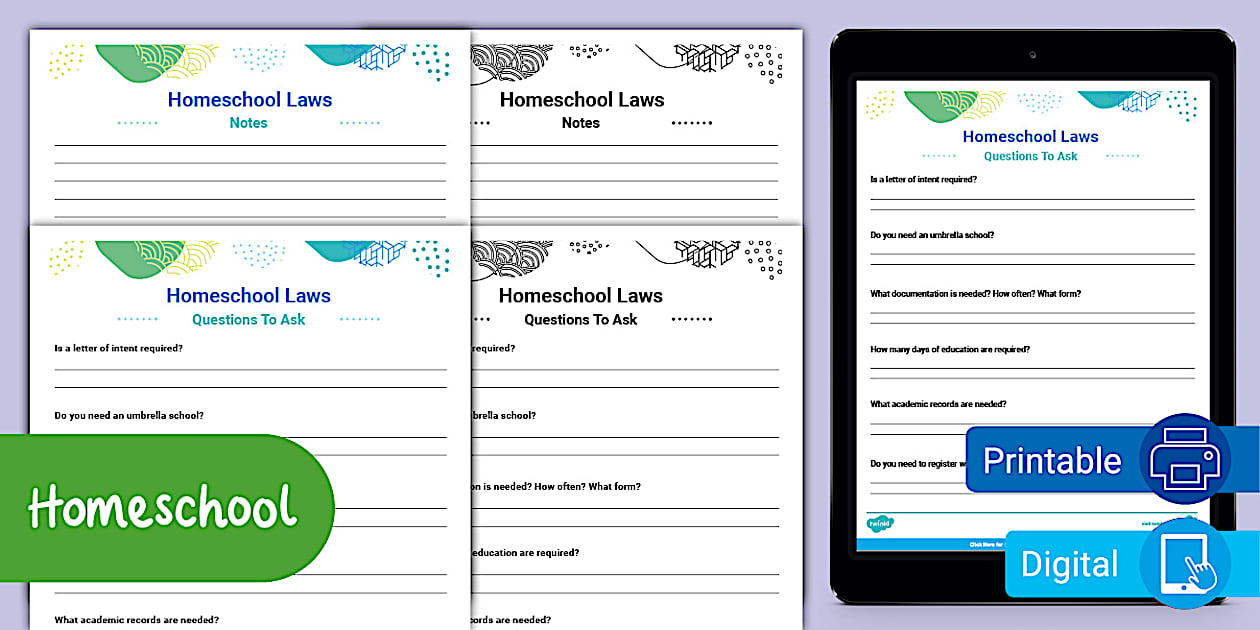 Homeschool Laws (teacher made) - Twinkl
