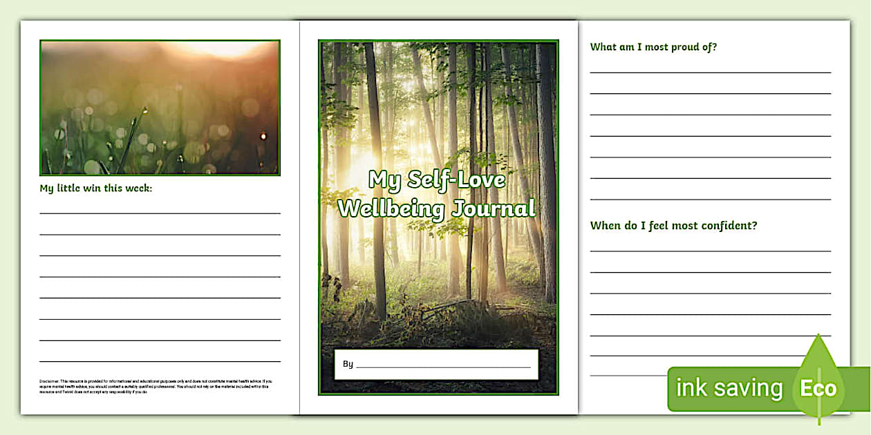 My Self-Love Wellbeing Journal (Teacher-Made) - Twinkl