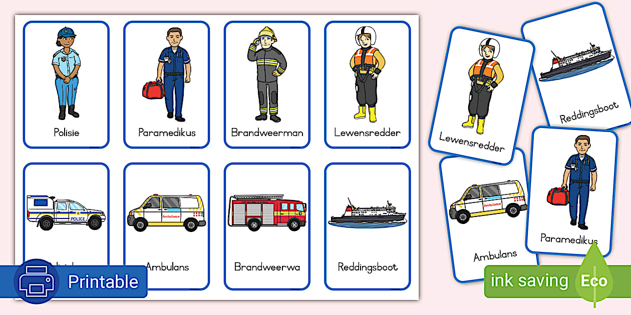 Beroepe: Paskaartjies (teacher made) - Twinkl