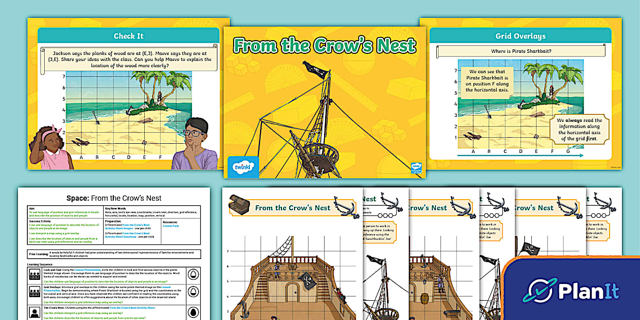 Yr 4 Space: Grid Reference Systems Lesson 1 - Twinkl