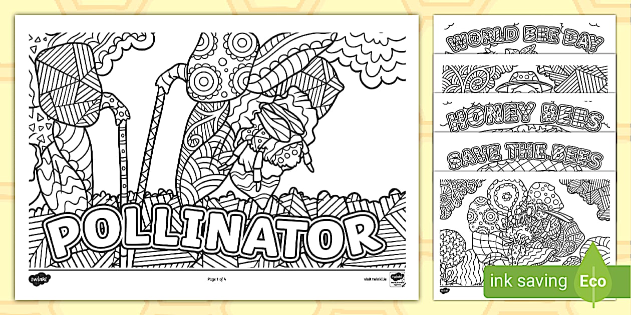 World Bee Day Mindfulness Colouring Pages (teacher made)