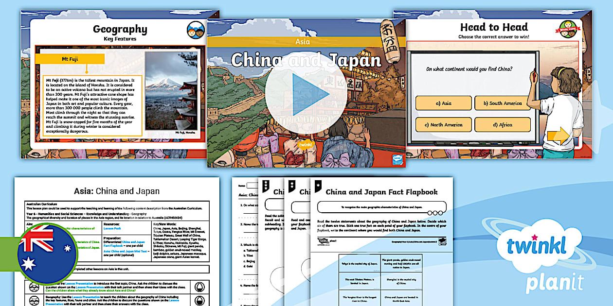 Year 6 HASS Geography Asia Lesson 2 China and Japan - Twinkl