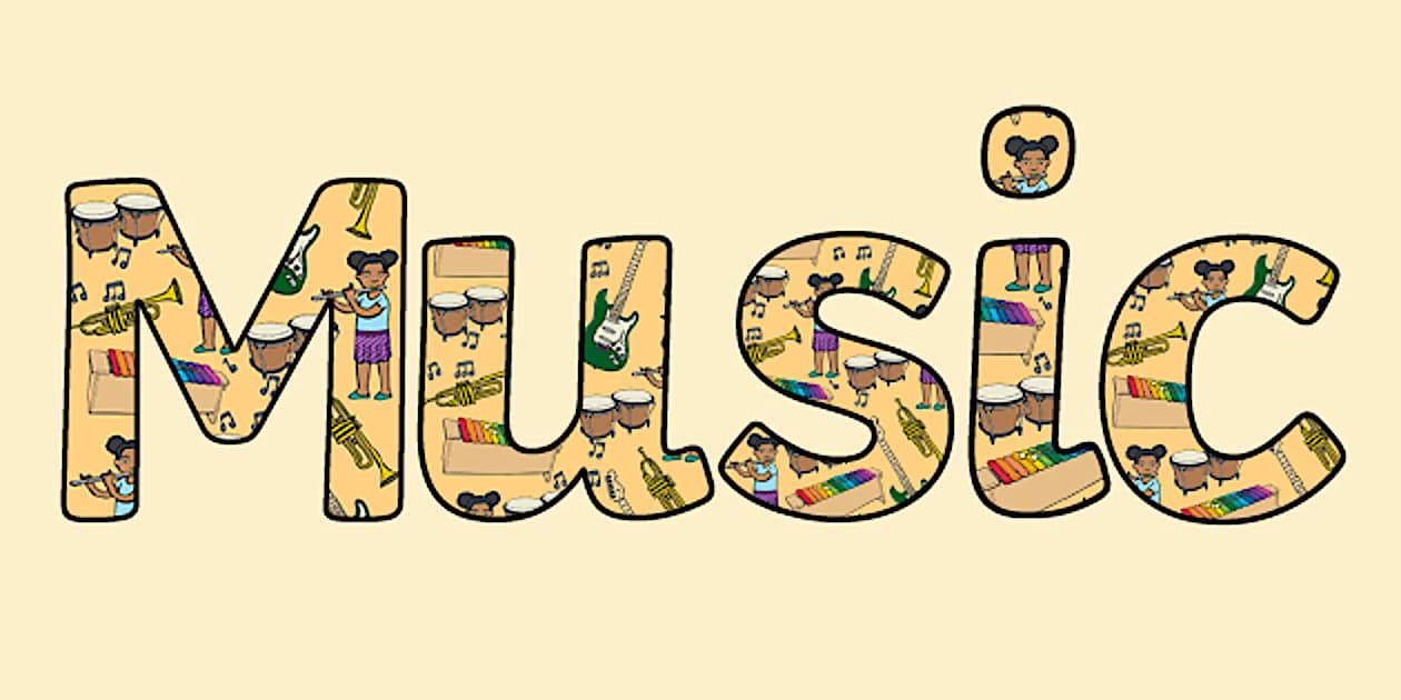 Music Title Display Lettering (teacher made) - Twinkl