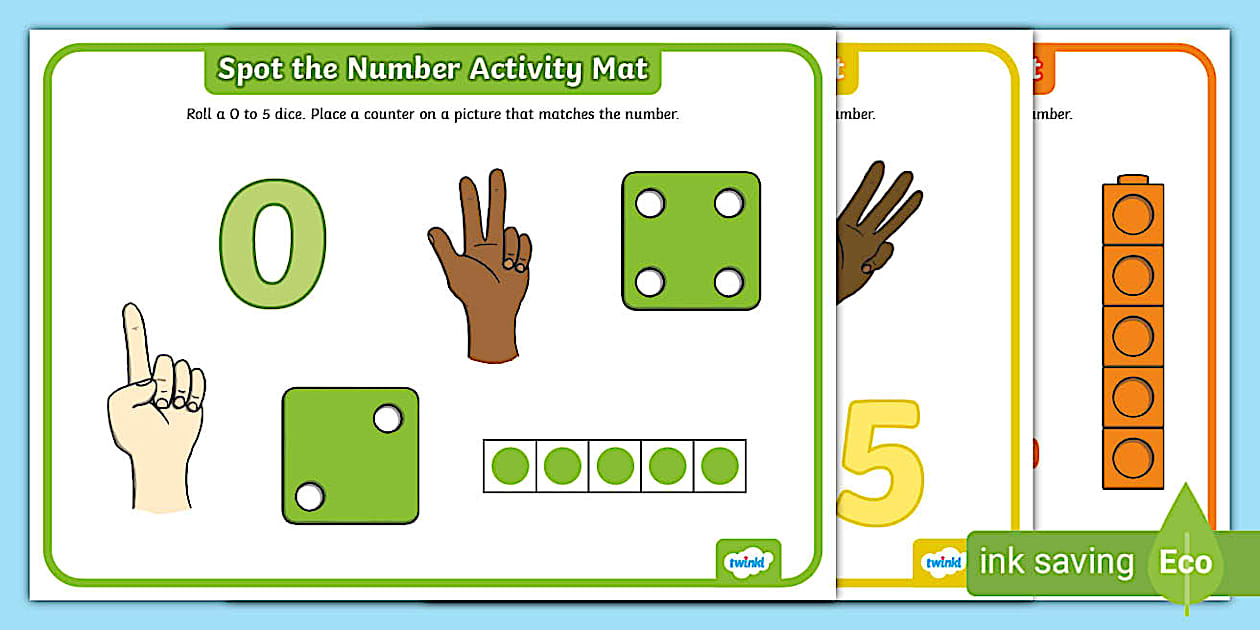 👉 Spot the Numbers 0 - 5 Activity Mats (teacher made)