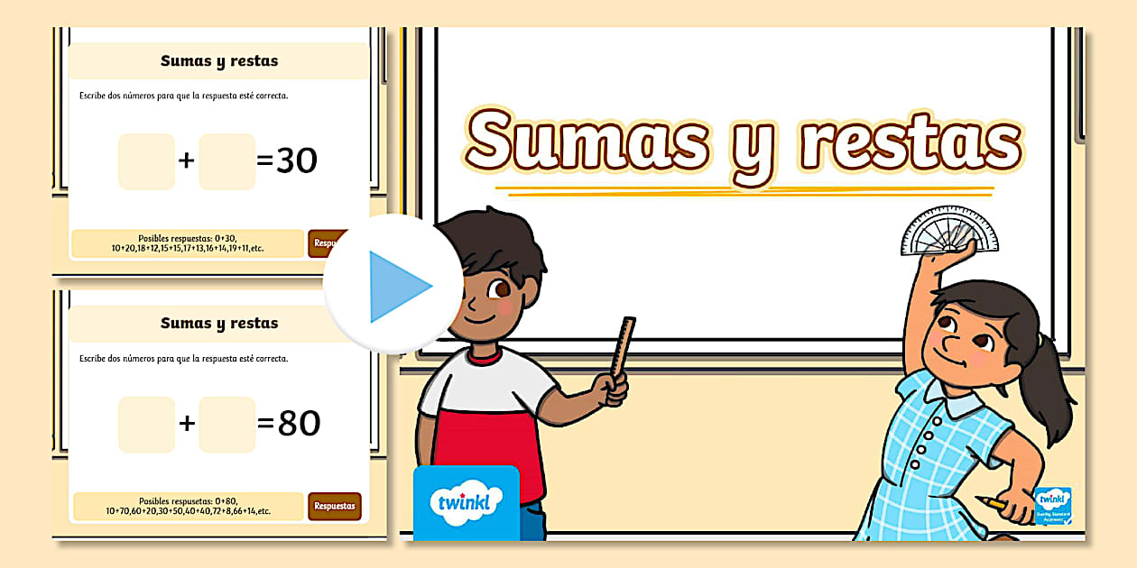 Power Point: Operaciones de sumas y restas hasta el 100