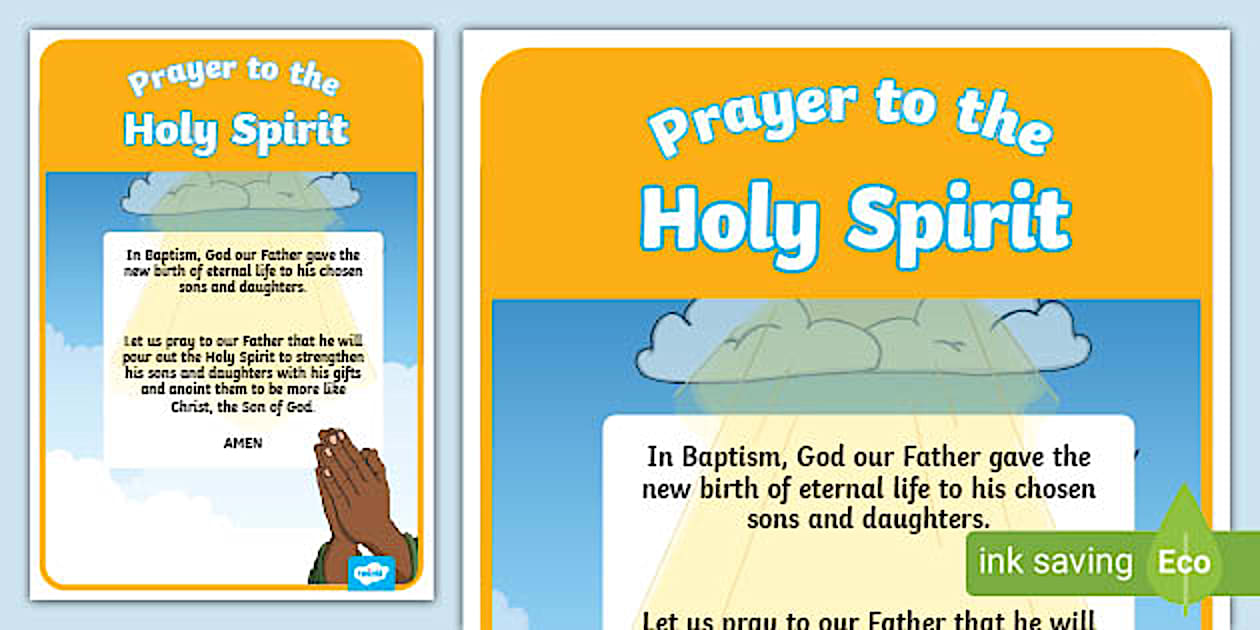 Prayer to the Holy Spirit A4 Display Poster-Irish - Twinkl