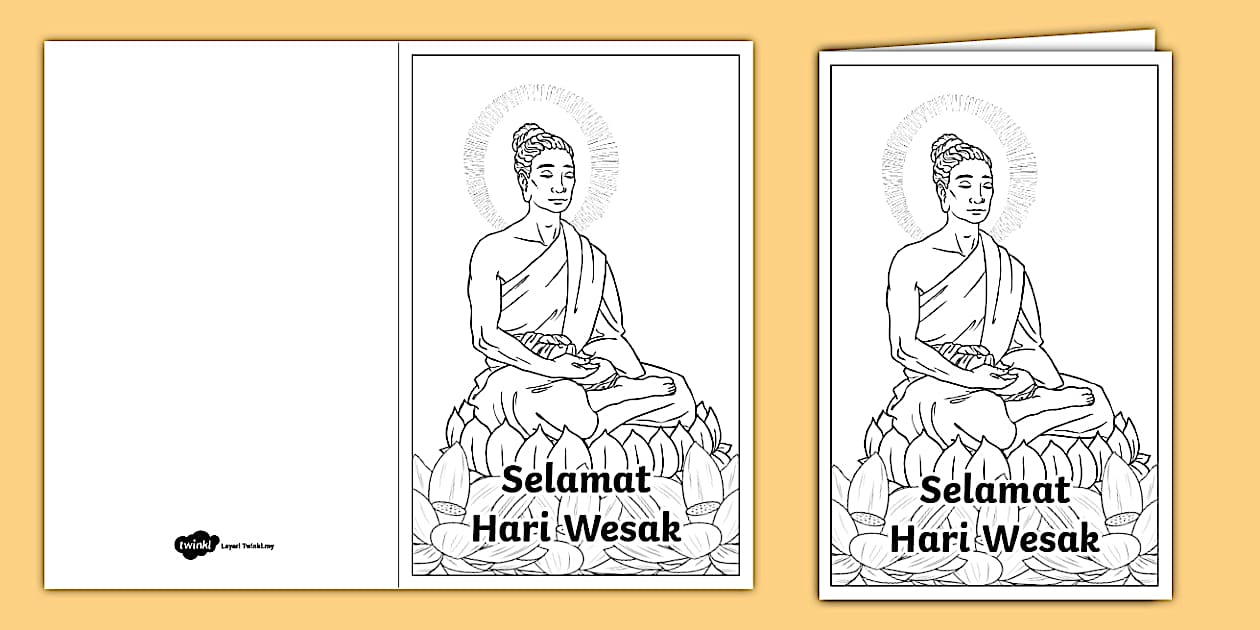 Kad Mewarna - Hari Wesak KSSR 1 (teacher made) - Twinkl