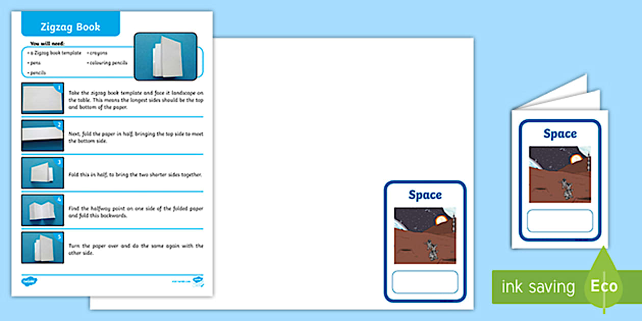 Space Mini Zigzag Booklet - Twinkl