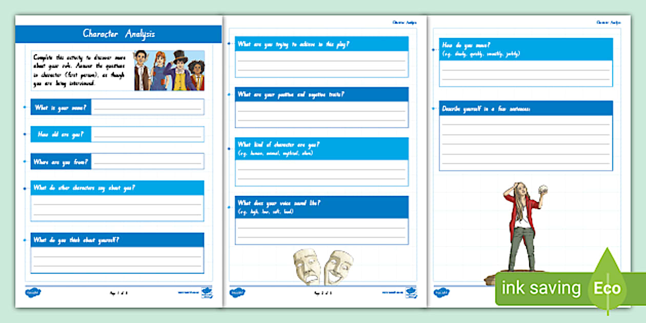 Character Analysis Activity Sheet (teacher made) - Twinkl