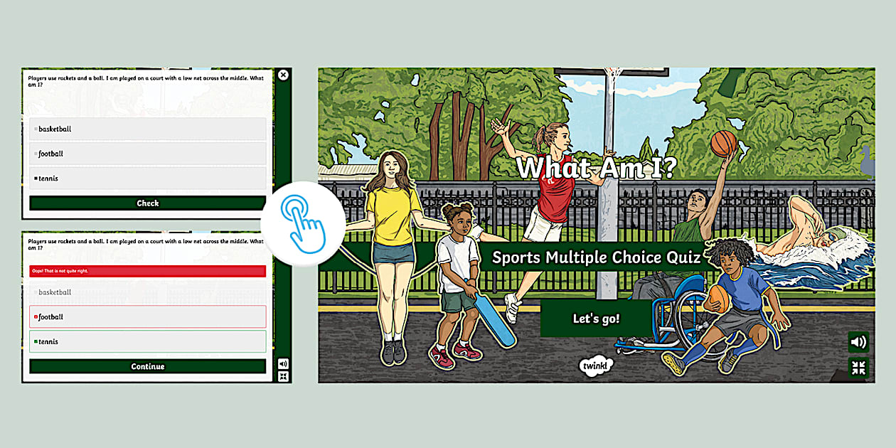 Interactive Sports Quiz for Kids: Just Click and Play!