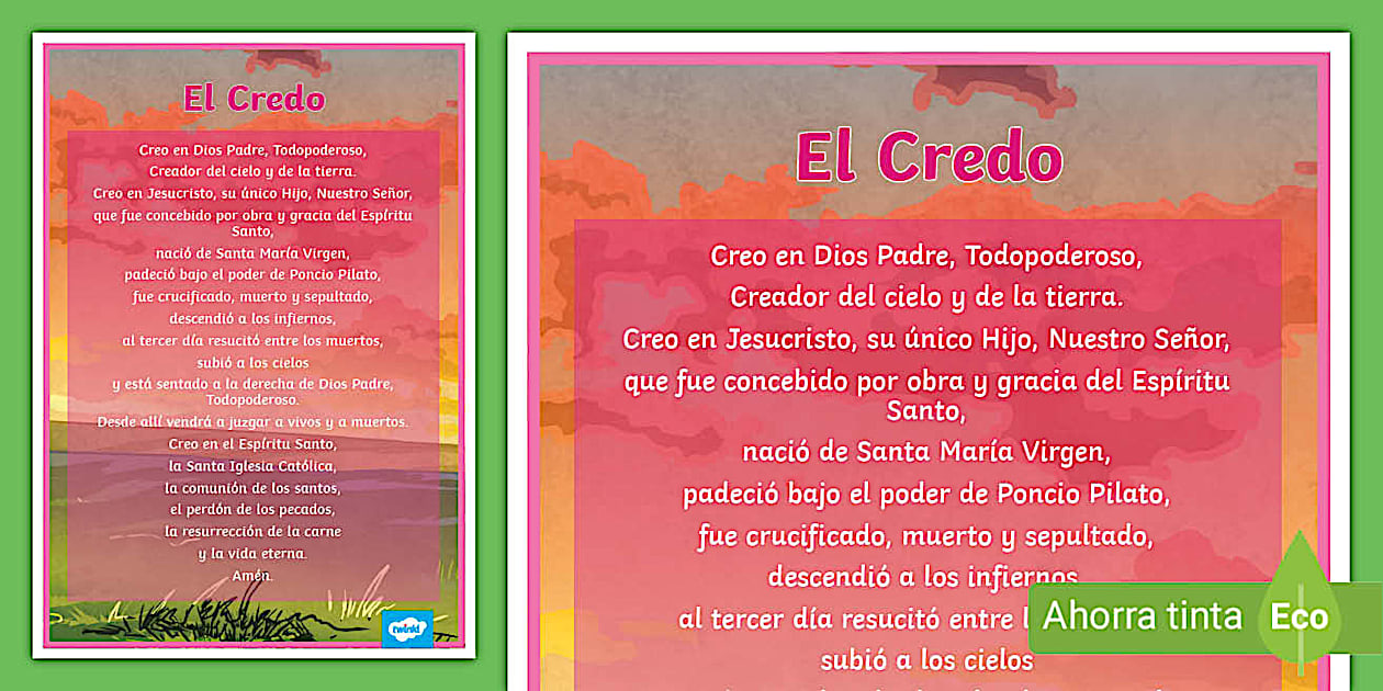 Póster: El Credo (teacher made) - Twinkl