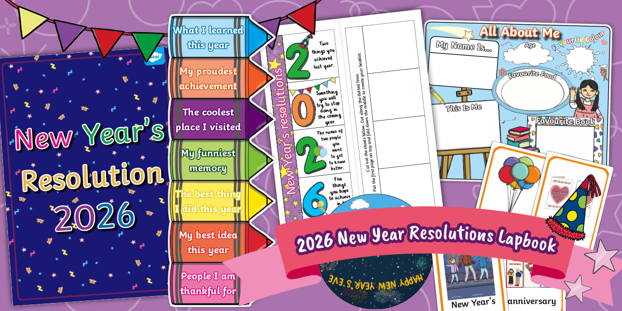 2026 New Year Resolutions Lapbook