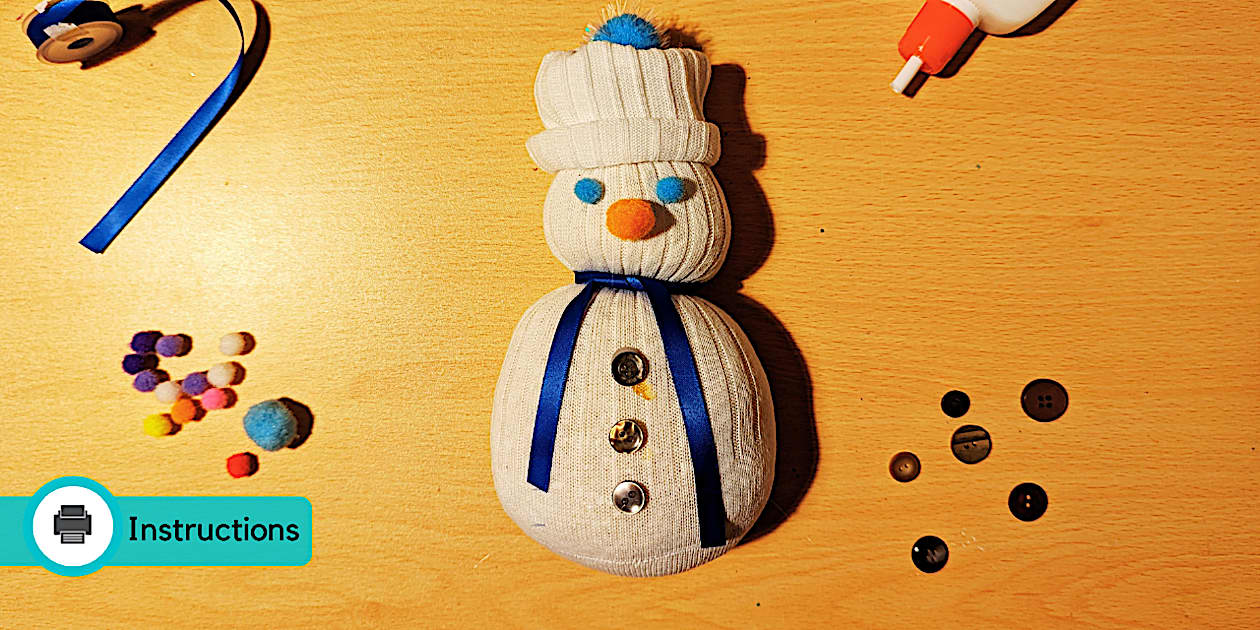 Sock Snowman |Winter Craft| How to Make a Snowman with Socks