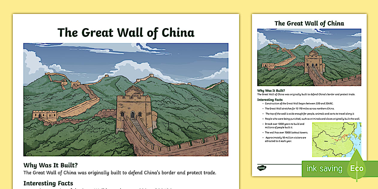 The Great Wall of China Fact File (teacher made) - Twinkl