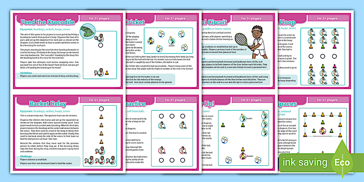 Bat and Ball Games Pack - KS1 - PE (Teacher-Made) - Twinkl