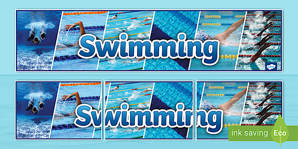Swimming Photo Display Banner (Teacher-Made) - Twinkl